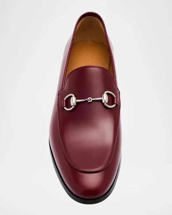 Gucci Next Bit Leather Loafers - Dark Red