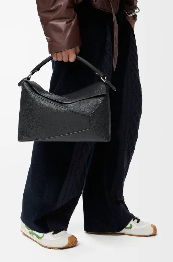 Loewe Luxury Large Puzzle Bag - Black