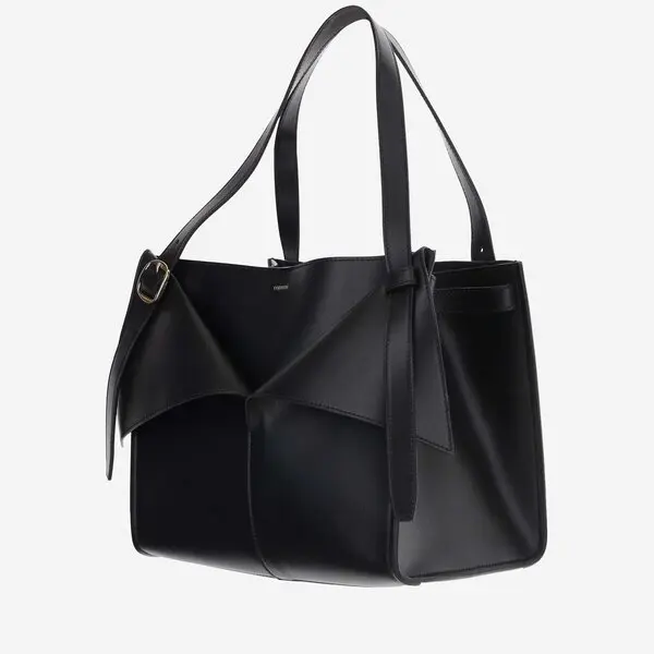 Coperni Cabas Leather Handbag - Black