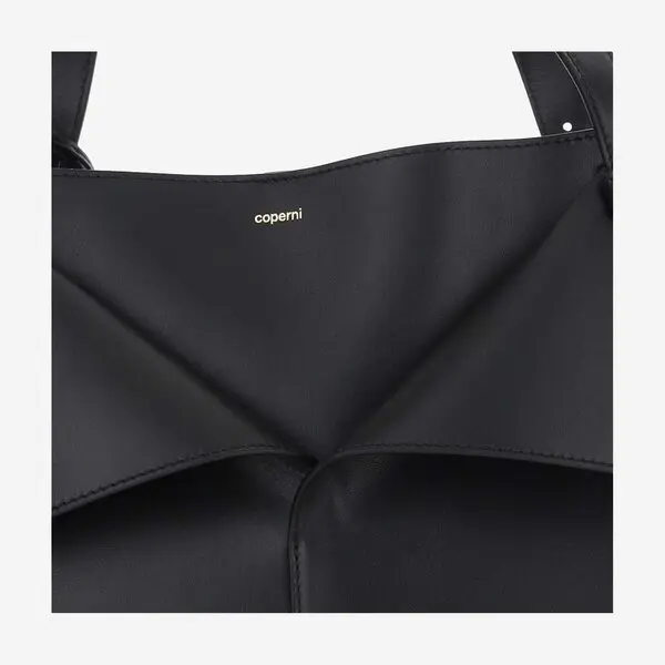 Coperni Cabas Leather Handbag - Black