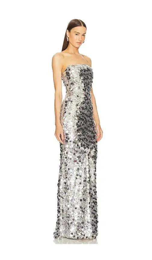 BRONX BANCO Farah Strapless Gown