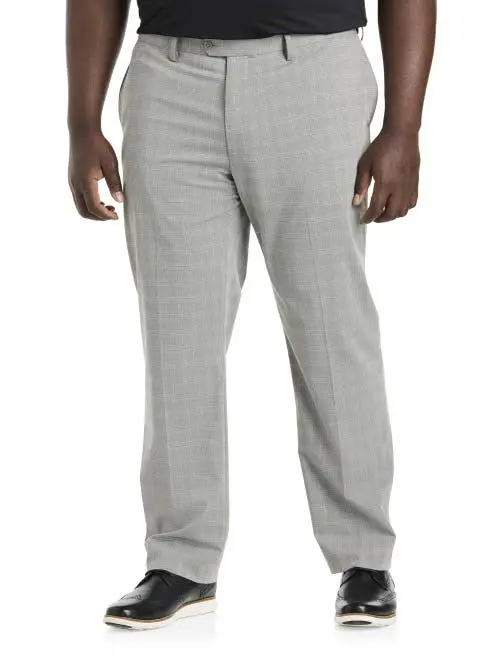 OAK HILL BY DXL Plaid Dress Pants With Waist-relaxer