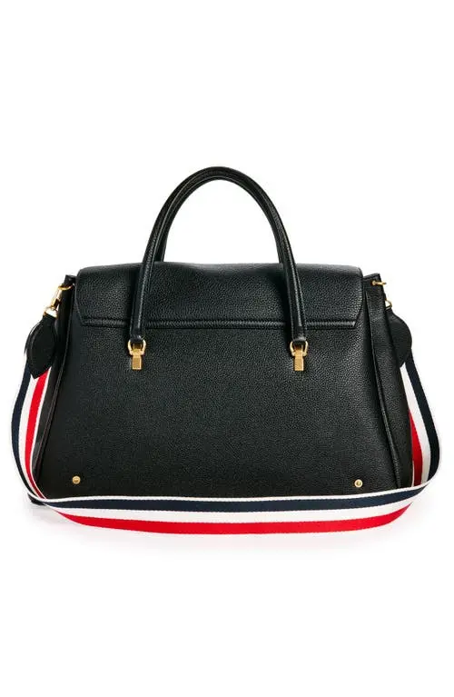 Thom Browne Pebble Grain Leather Luggage Bag