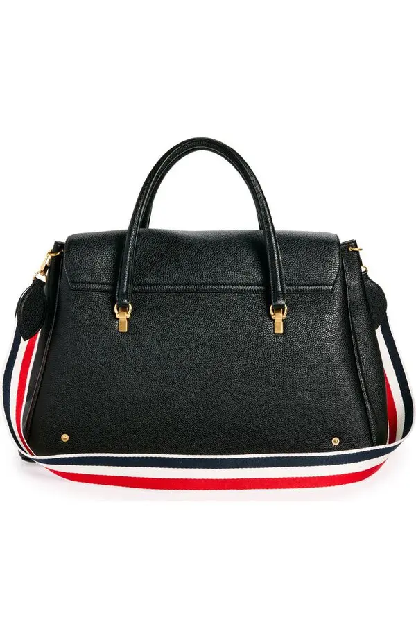 Thom Browne Pebble Grain Leather Luggage Bag