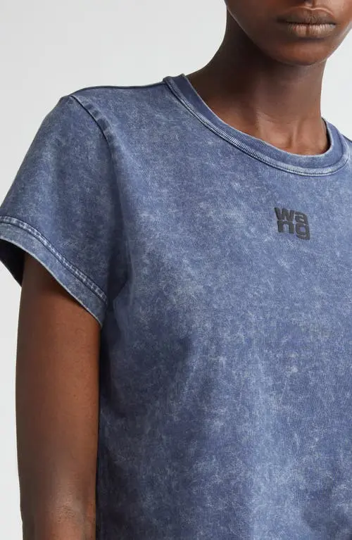 Alexander Wang Puff Logo Shrunken T-shirt - Acid Black Ice