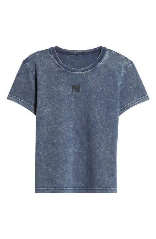 Alexander Wang Puff Logo Shrunken T-shirt - Acid Black Ice