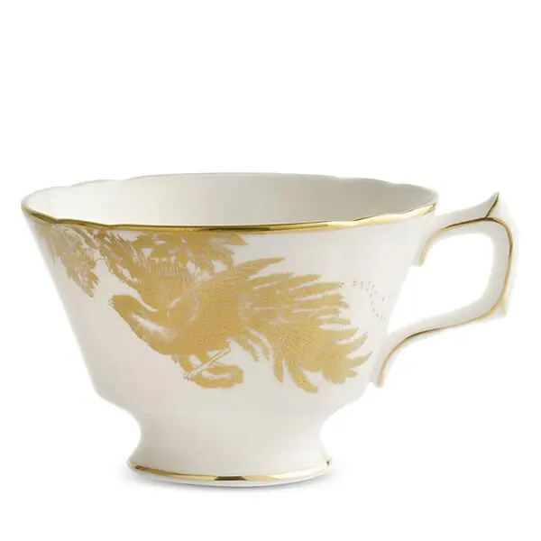 ROYAL CROWN DERBY Gold Aves Motif Teacup - Clear
