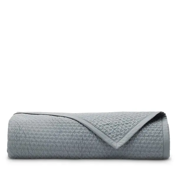 BOLL & BRANCH Signature Textured Stitch Quilt, King California King - Bluestone