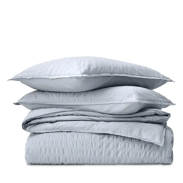 BOLL & BRANCH Relaxed Seersucker Duvet Set, /cal - Hydrangea