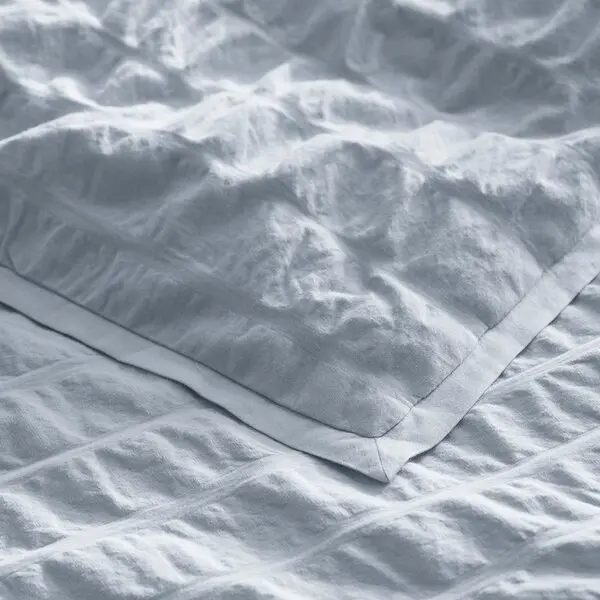 BOLL & BRANCH Relaxed Seersucker Duvet Set, /cal - Hydrangea
