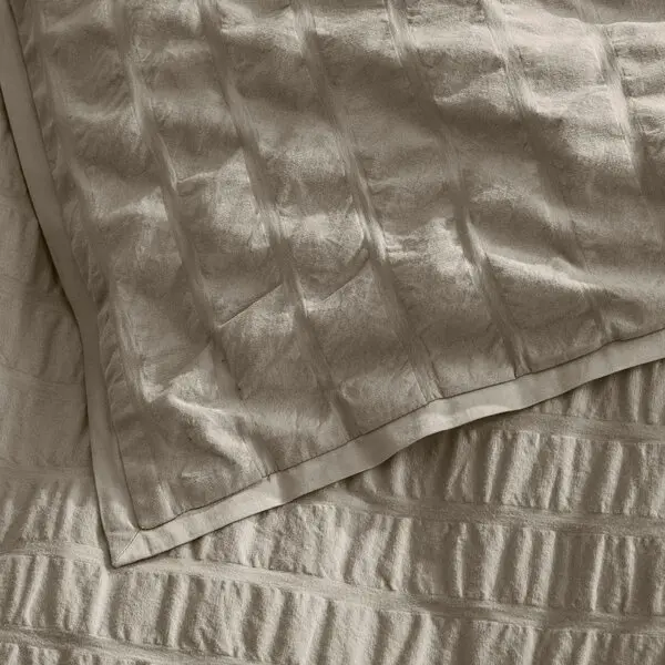 BOLL & BRANCH Relaxed Seersucker Duvet Set, /cal - Oak