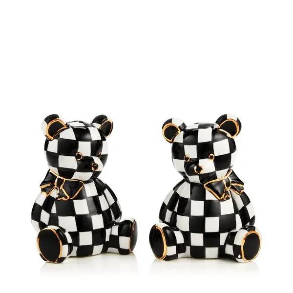 MACKENZIE-CHILDS Courtly Bear Salt & Pepper Set Exclusive