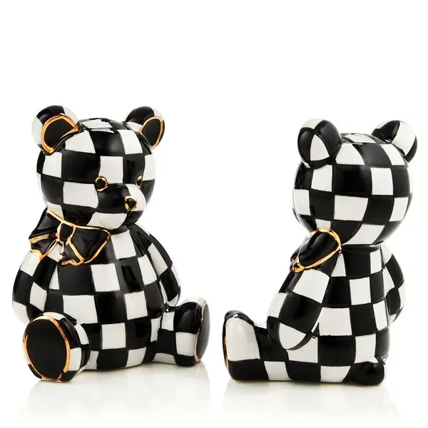 MACKENZIE-CHILDS Courtly Bear Salt & Pepper Set Exclusive