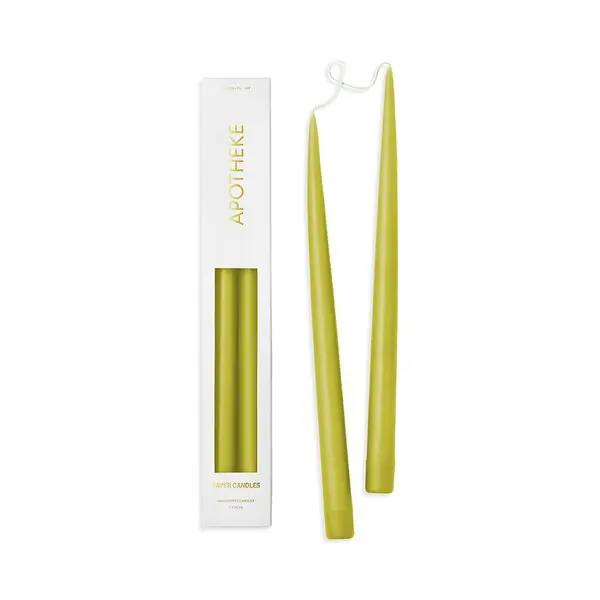 APOTHEKE 13 Taper Candles, Set Of 2 - Chartreuse