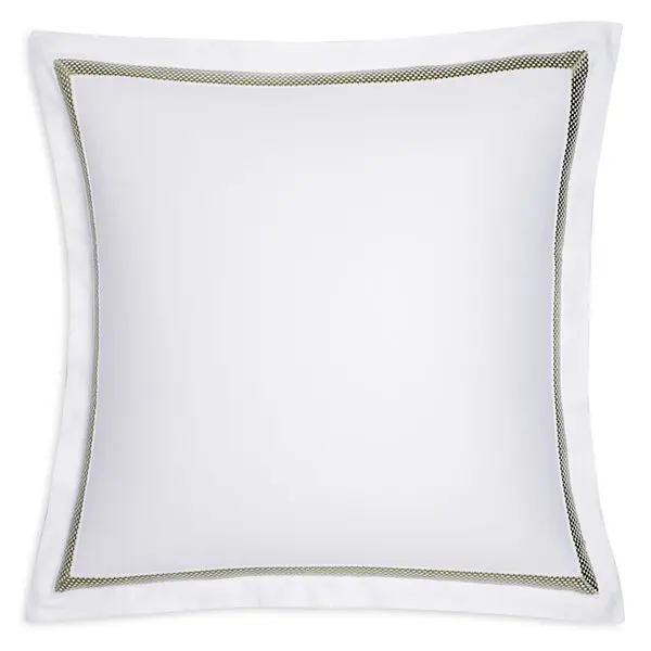 AMALIA HOME COLLECTION Douro Euro Sham - White/green Forest