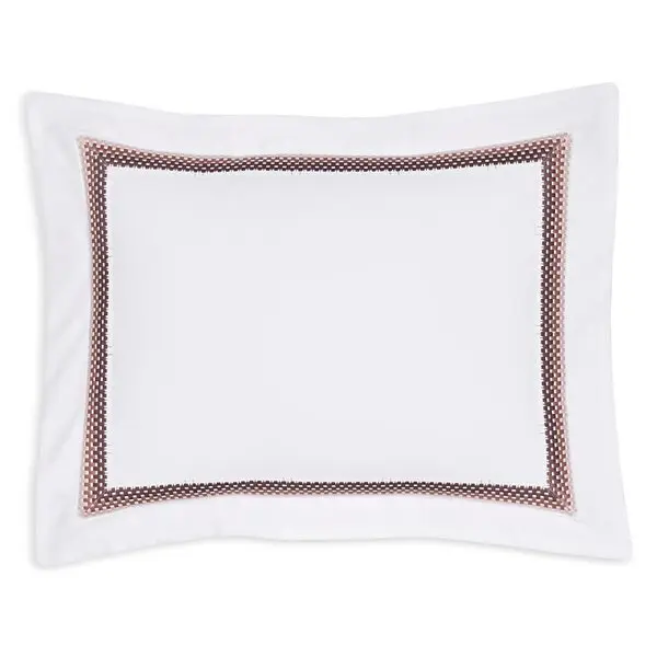 AMALIA HOME COLLECTION Douro Boudoir Sham - White/pink