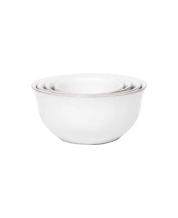 JULISKA Puro Nesting Prep Bowl Set Of 4 - Whitewash