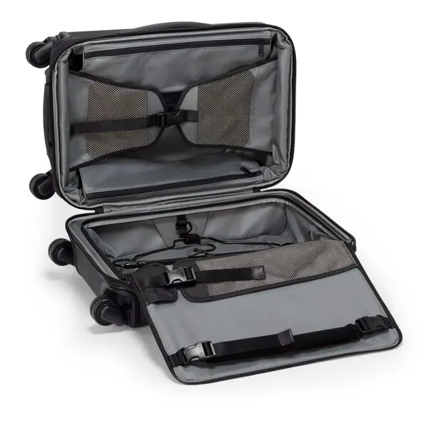 Tumi Alpha International Expandable Carry On Spinner Suitcase - Black