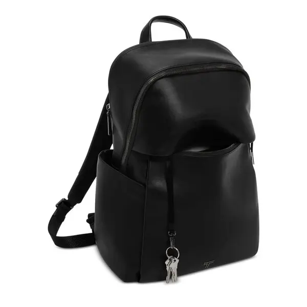 Tumi Voyageur Raina Leather Backpack - Black/gunmetal