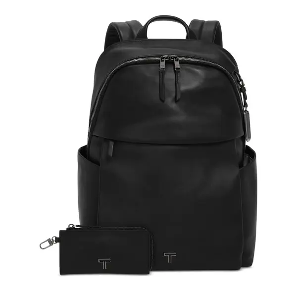 Tumi Voyageur Raina Leather Backpack - Black/gunmetal