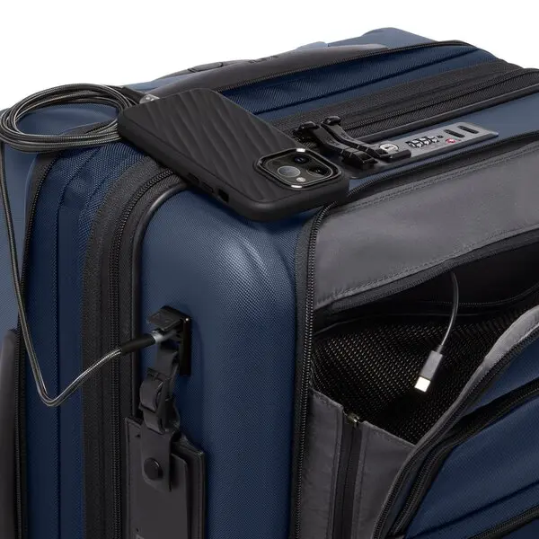 Tumi Alpha Expandable Wheeled Carry On Suitcase - Navy