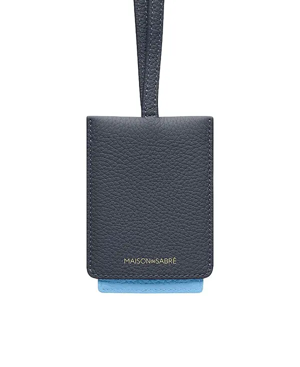 MAISON DE SABRE Leather Id Lanyard - Graphite Sky