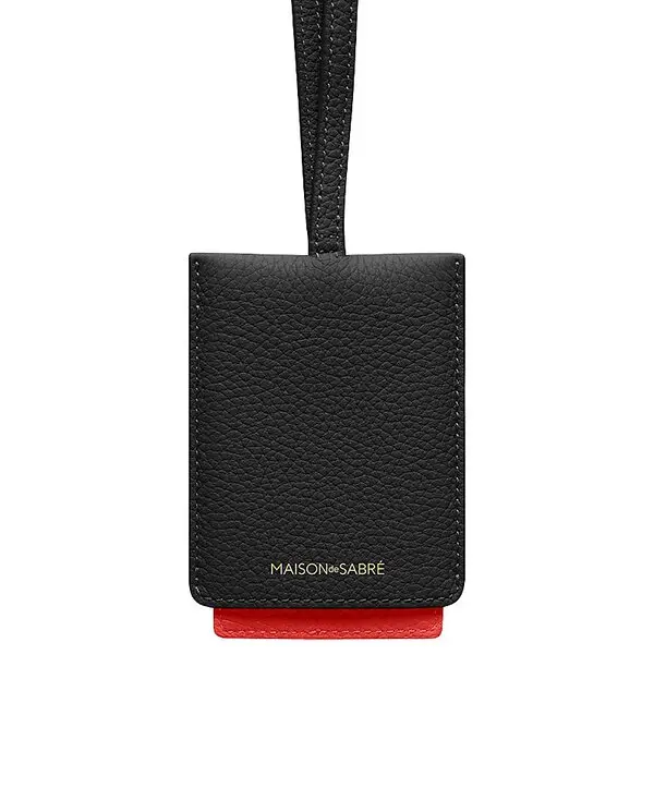 MAISON DE SABRE Leather Id Lanyard - Rouge Noir