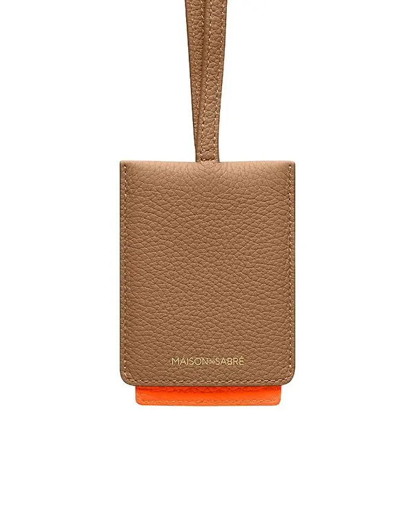 MAISON DE SABRE Leather Id Lanyard - Sandstone Manhattan