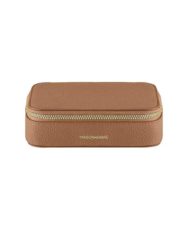 MAISON DE SABRE Leather Jewelry Case - Sandstone Brown