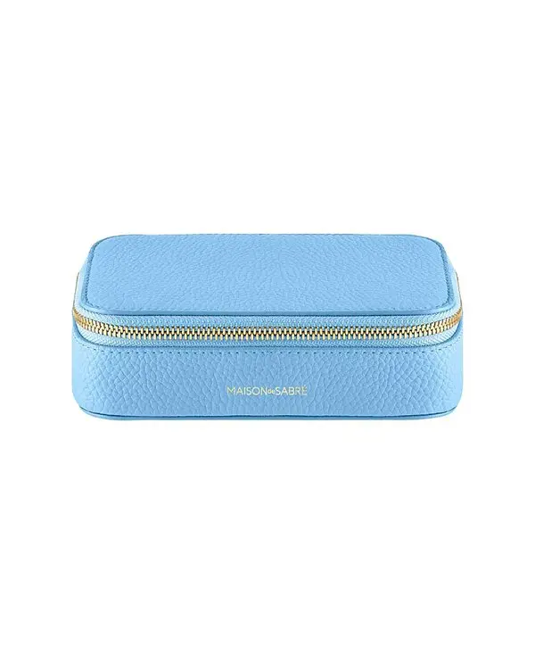 MAISON DE SABRE Leather Jewelry Case - Sky Blue