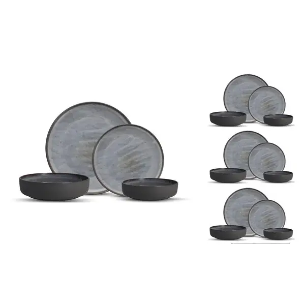 FORTESSA Northern Lights Borealis Silt 16 Pc Dinnerware Set