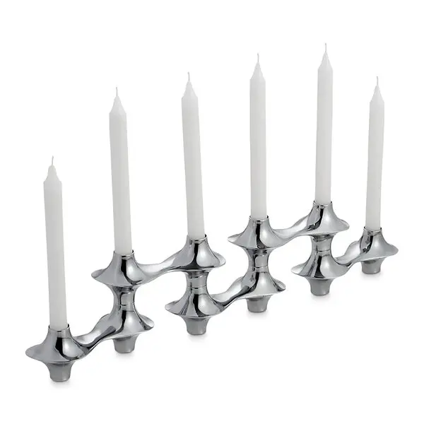NAMBE Cortina Hinged Candelabra - Silver