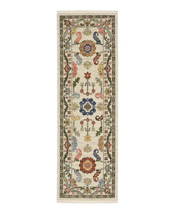 ORIENTAL WEAVERS Lucca 5506w Runner Area Rug, 2' X 6 - Ivory