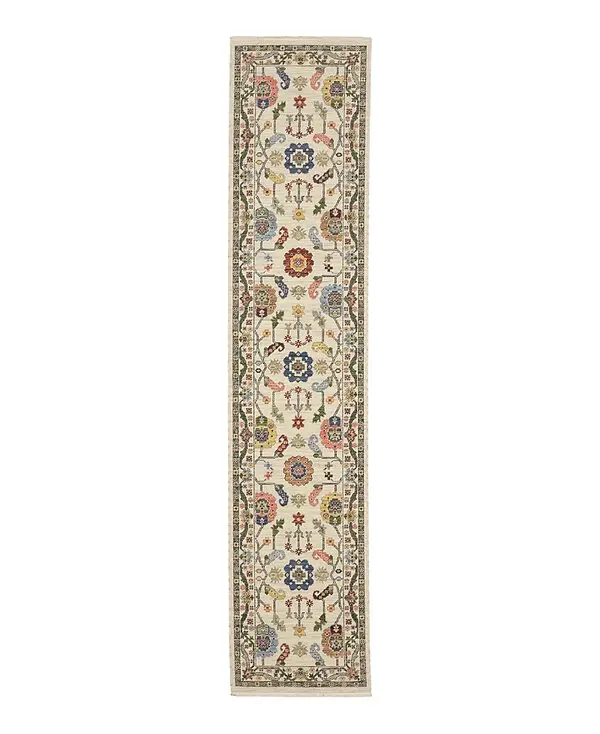 ORIENTAL WEAVERS Lucca 5506w Runner Area Rug, 2'6 X 12 - Ivory