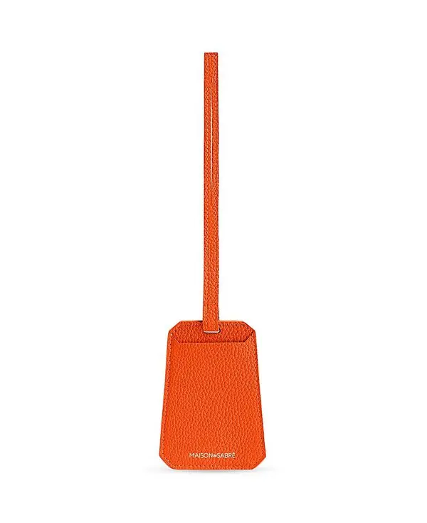 MAISON DE SABRE Leather Luggage Tag - Manhattan Orange
