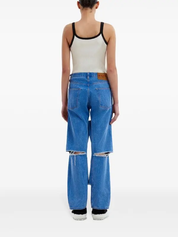 Marni Cut-out Straight Leg Jeans