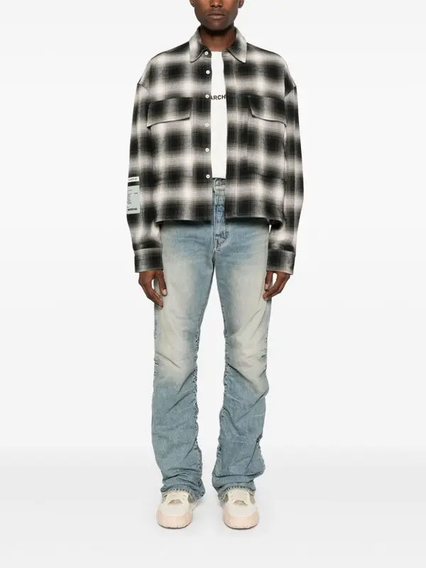 B1ARCHIVE Logo-patch Plaid Shirt
