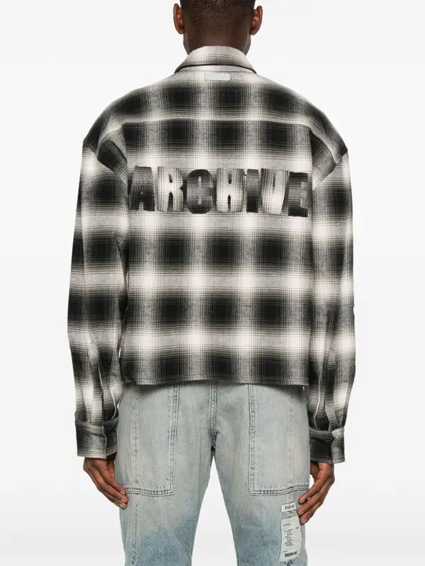 B1ARCHIVE Logo-patch Plaid Shirt