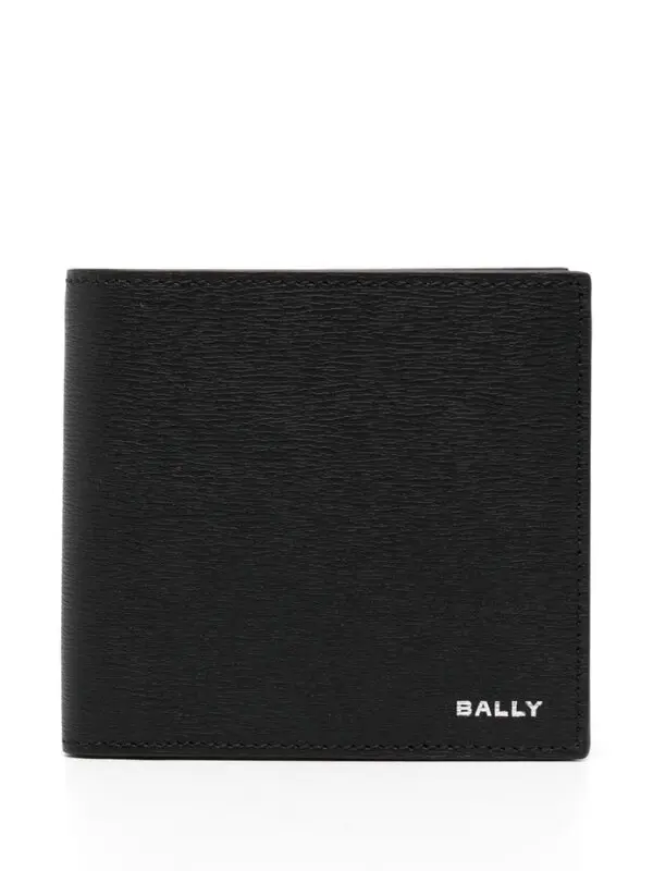 Bally Logo-stamp Bi-fold Leather Wallet - Black