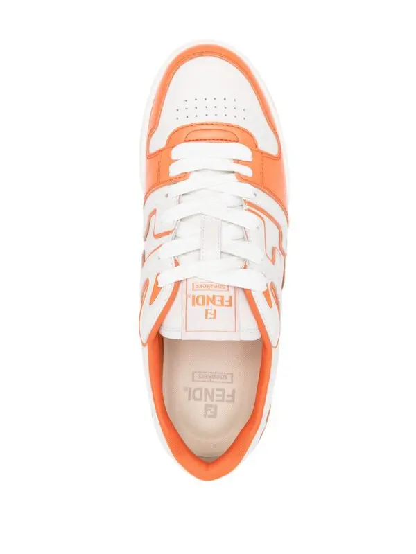 Fendi Match Leather Sneakers