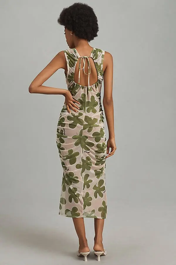 tangier printed mesh midi dress Simonmiller Tangier Printed Mesh Midi Dress In Green - 70% Off
