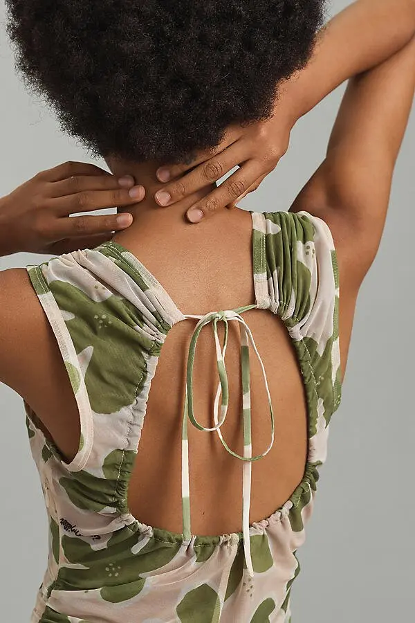 tangier printed mesh midi dress SIMONMILLER Simon Miller Tangier Printed Mesh Midi Dress at MarketFair  Shoppes in Princeton, NJ