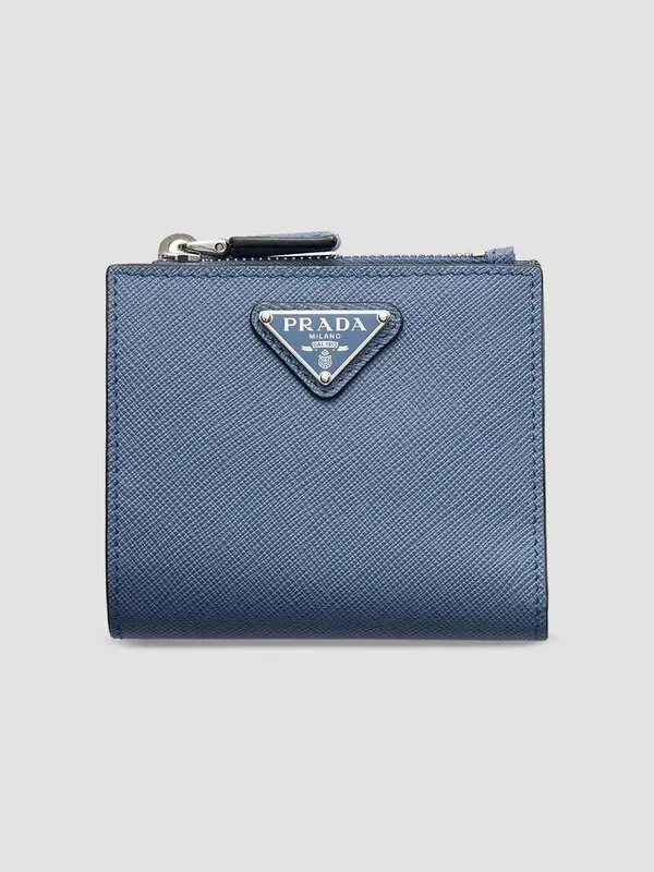 Prada Saffiano Leather Wallet - Blue