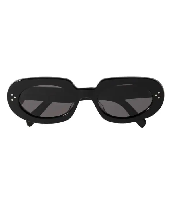 Celine Bold Oval Sunglasses - Black
