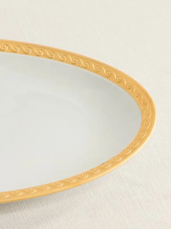 L'Objet Neptune Small Gold-plated Porcelain Platter