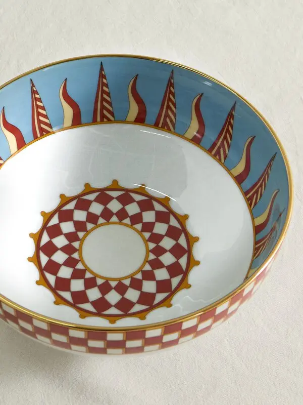 La DoubleJ Gold-plated Porcelain Serving Bowl - Orange
