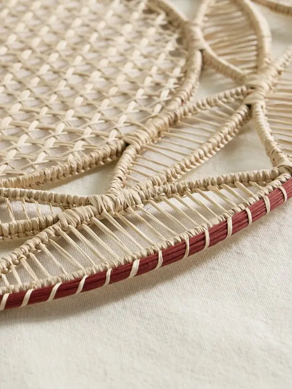 La DoubleJ Set Of Two Raffia Placemats - Neutrals