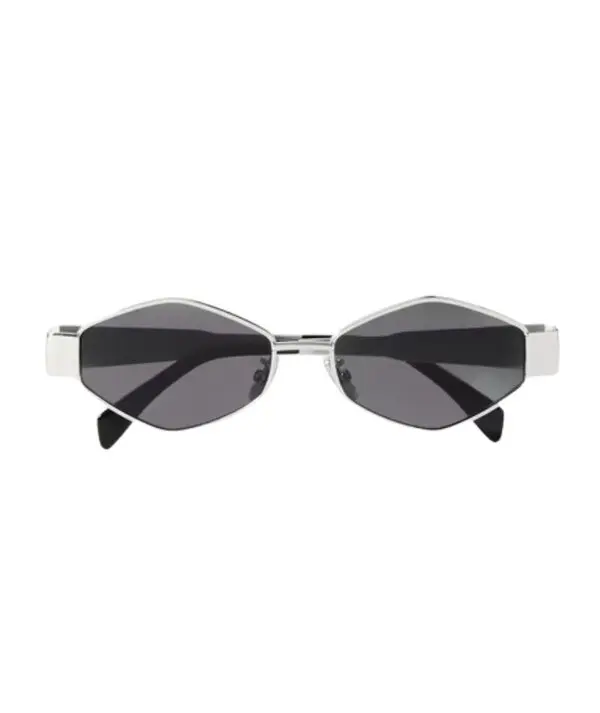 Celine Triomphe Hexagon-frame Sunglasses - Silver