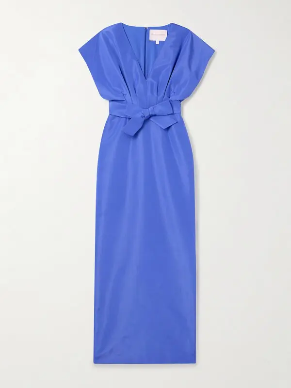 Carolina Herrera Bow-embellished Silk-faille Gown