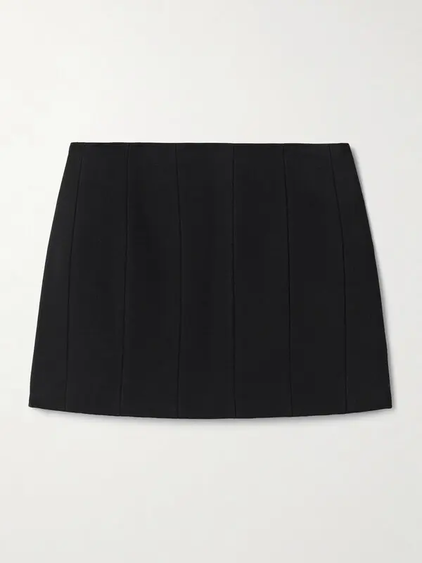 Khaite Meelar Paneled Woven Mini Skirt